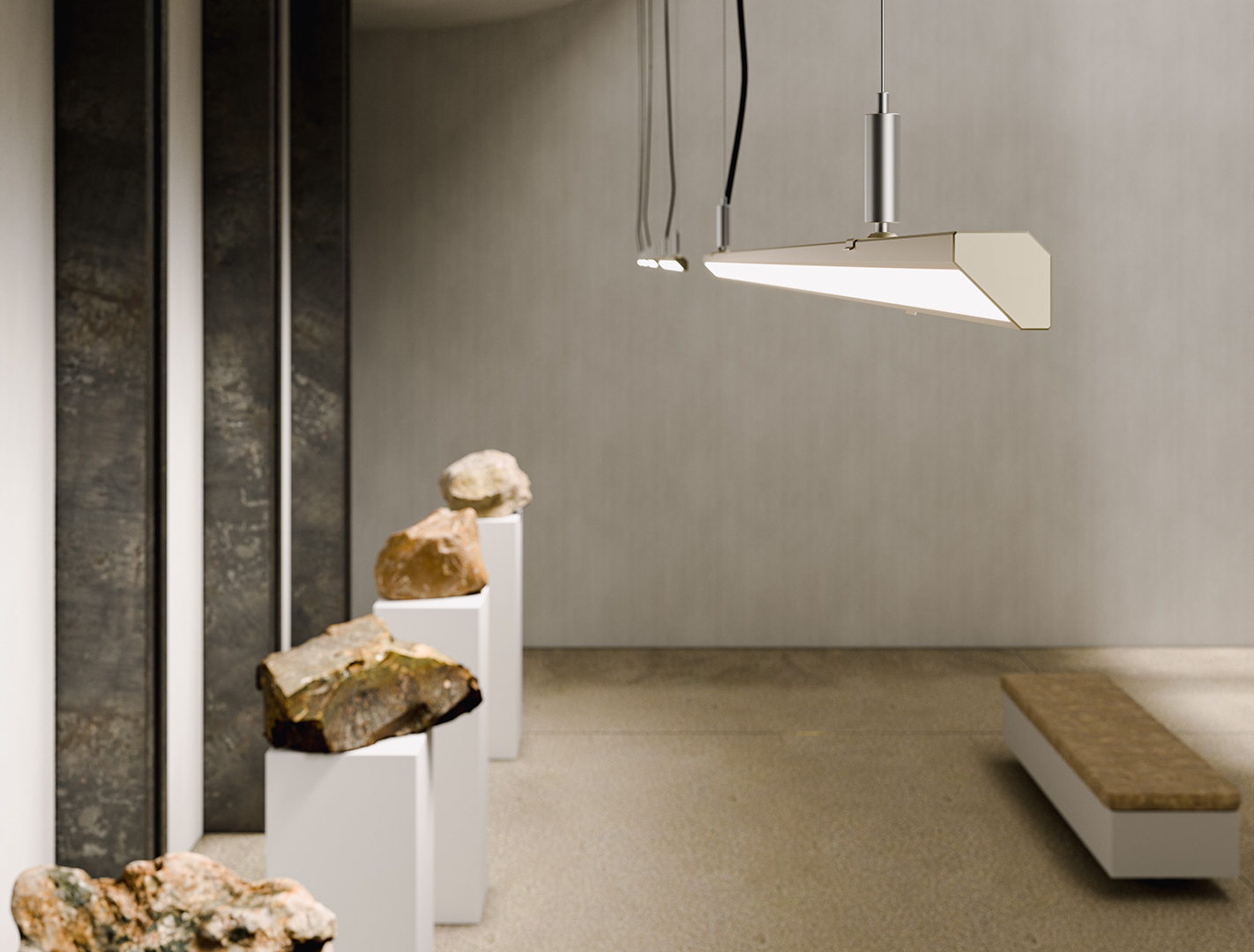 Profile LUMINES type ajar Light Ivory lacquered 1 m ★ Sklep Led - Labs